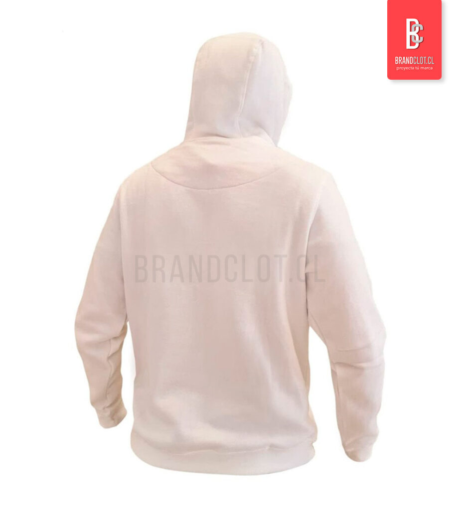 Poleron capucha canguro blanco Ropa corporativa para empresas ...